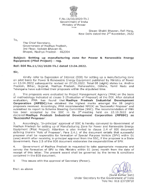 Fillable Online powermin gov Expression of Interest - Ministry of Power ...