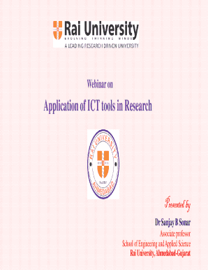 Fillable Online Webinar on Application of ICT Tools in Research on 10 ...