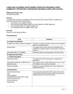 Fillable Online Indigenous Services Canada - Links to Learning Fax ...