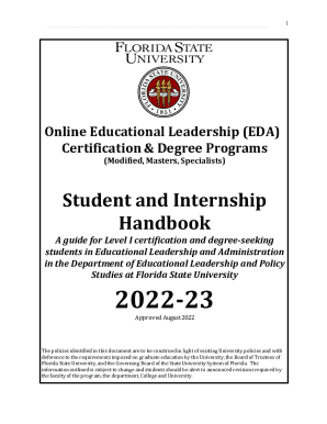 Fillable Online education fsu Certificate of Advanced Study in ...