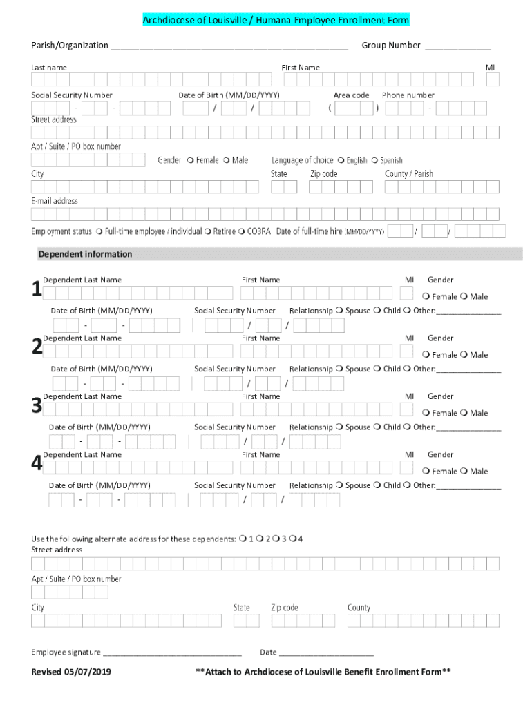Fillable Online Enrollment Application - Humana Fax Email Print - pdfFiller