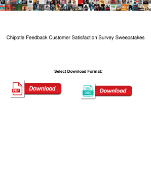 Fillable Online Chipotle Feedback Customer Satisfaction Survey ...