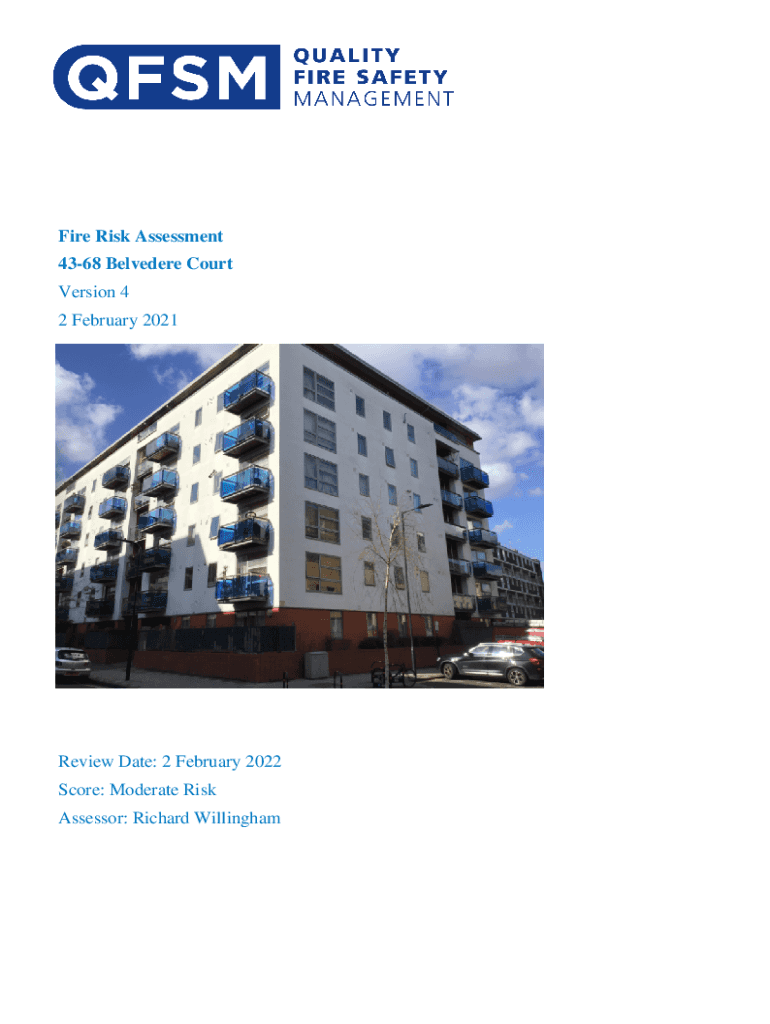 Fillable Online Fire Risk Assessment 43-68 Belvedere Court Version 4 ...