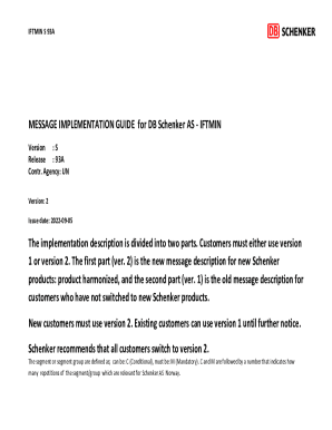 Fillable Online Message Implementation Guideline based on IFTMIN ... Fax Email Print - pdfFiller