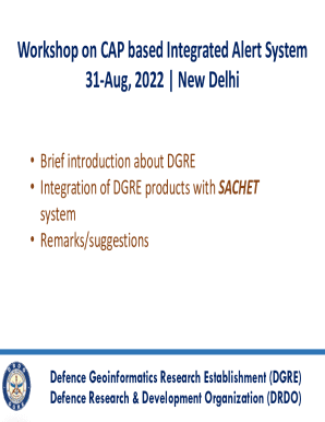 Fillable Online NDMA holds workshop on CAP-based Integrated Alert ...