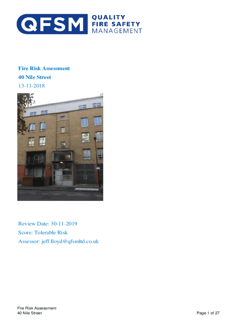 Fire Risk Assessment Derbyshire - Fill Online, Printable, Fillable ...