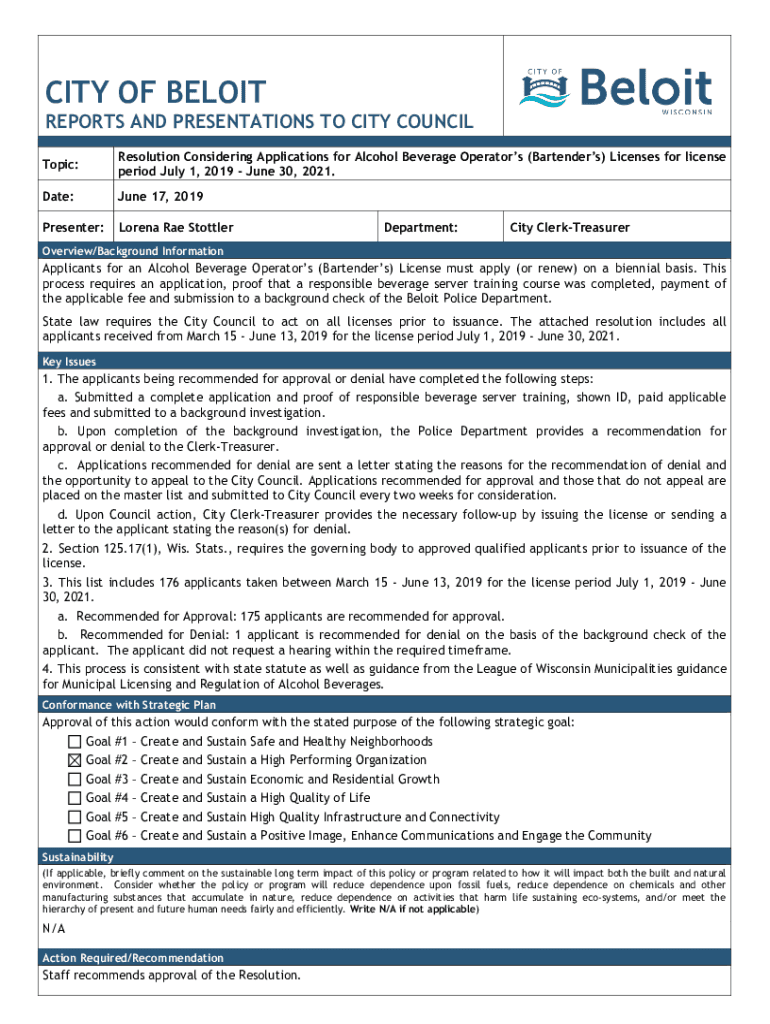 Fillable Online Report to Council - Operators new template Fax Email ...