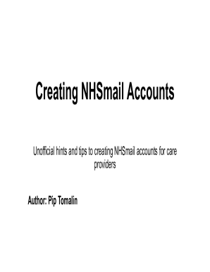 Fillable Online How to complete the NHSmail social care provider ...