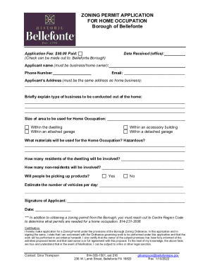 Fillable Online Rental Housing Permit Application Packet - College ...