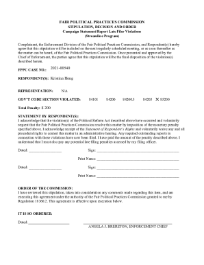 Fillable Online Fair Political Practices Commission StatementsMaywood ...