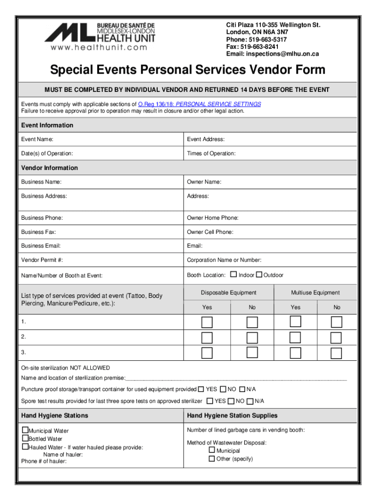 Fillable Online Food Safety Inspections - Middlesex-London Health Unit Fax Email Print - pdfFiller