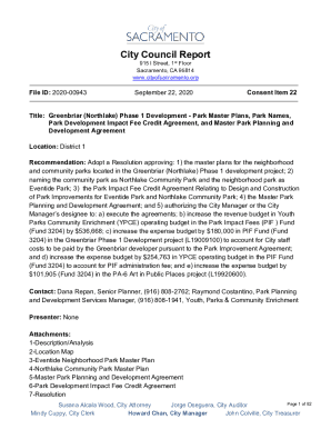 Fillable Online City Council Report - Sacramento Fax Email Print ...
