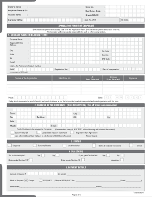 Fillable Online Fixed Deposits Form for Corporate Deposit - Eastern ...