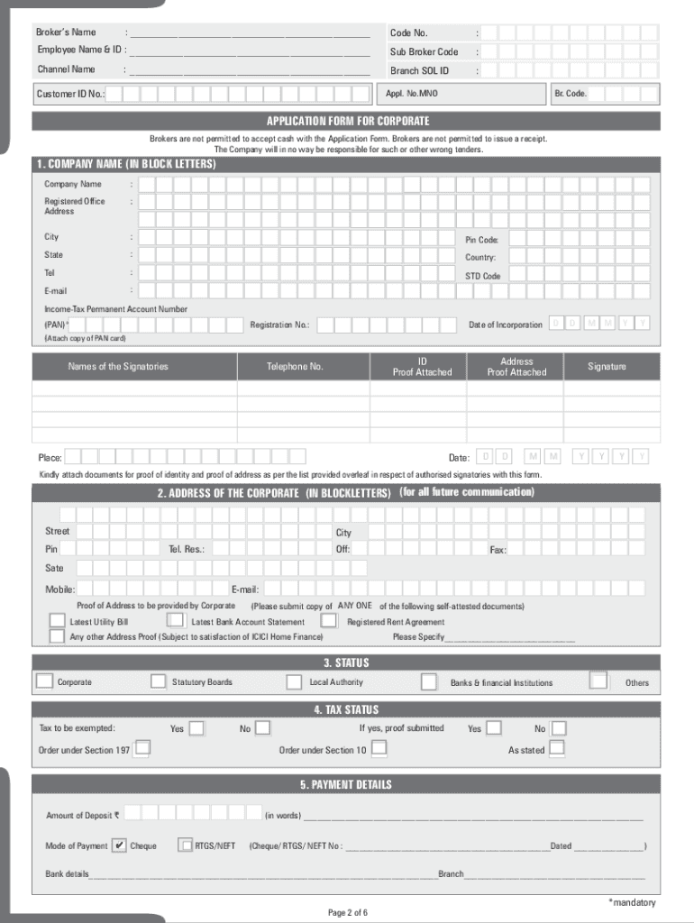Fillable Online Fixed Deposits Form for Corporate Deposit - Eastern Financiers Fax Email Print ...