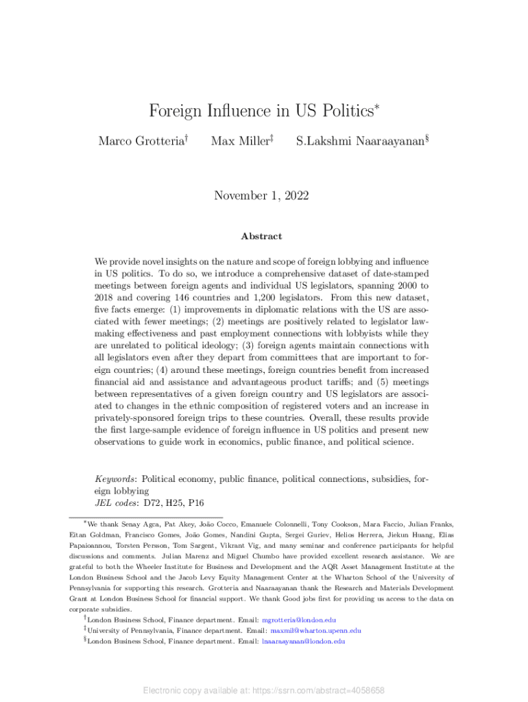 Fillable Online COVERT FOREIGN INFLUENCE - Department of Justice Fax ...