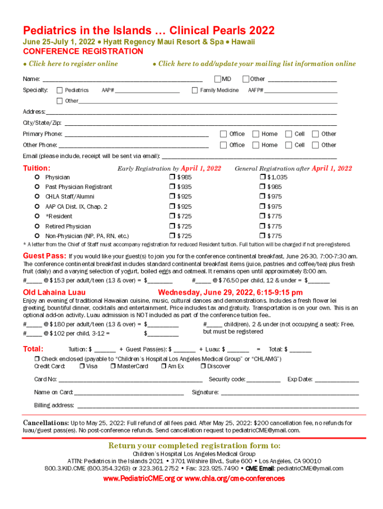 Fillable Online Pediatrics in the IslandsClinical Pearls - Children's ...