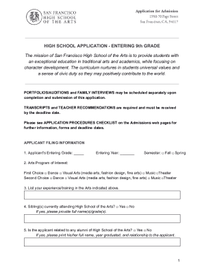 Fillable Online Admissions: Full-Time Online Application Form Fax Email Print - pdfFiller