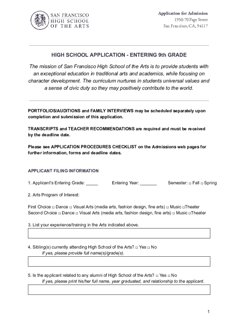 Fillable Online Admissions: Full-Time Online Application Form Fax Email Print - pdfFiller
