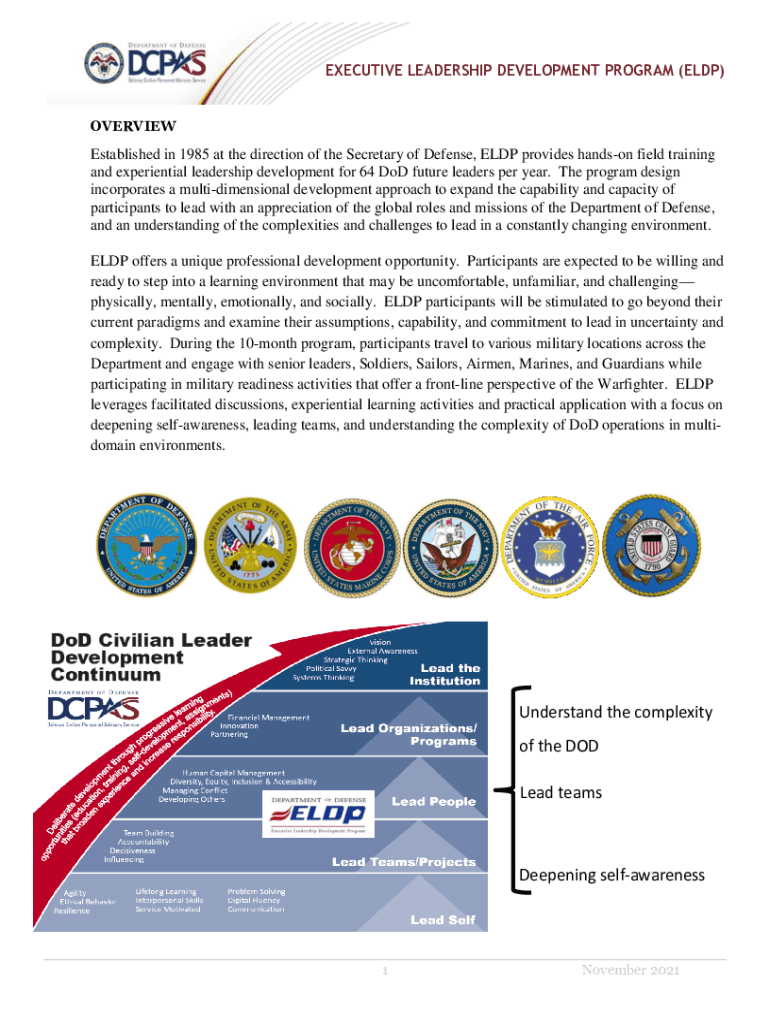 Fillable Online Civilians gain leadership, warfighter support skills through ELDP Fax Email ...