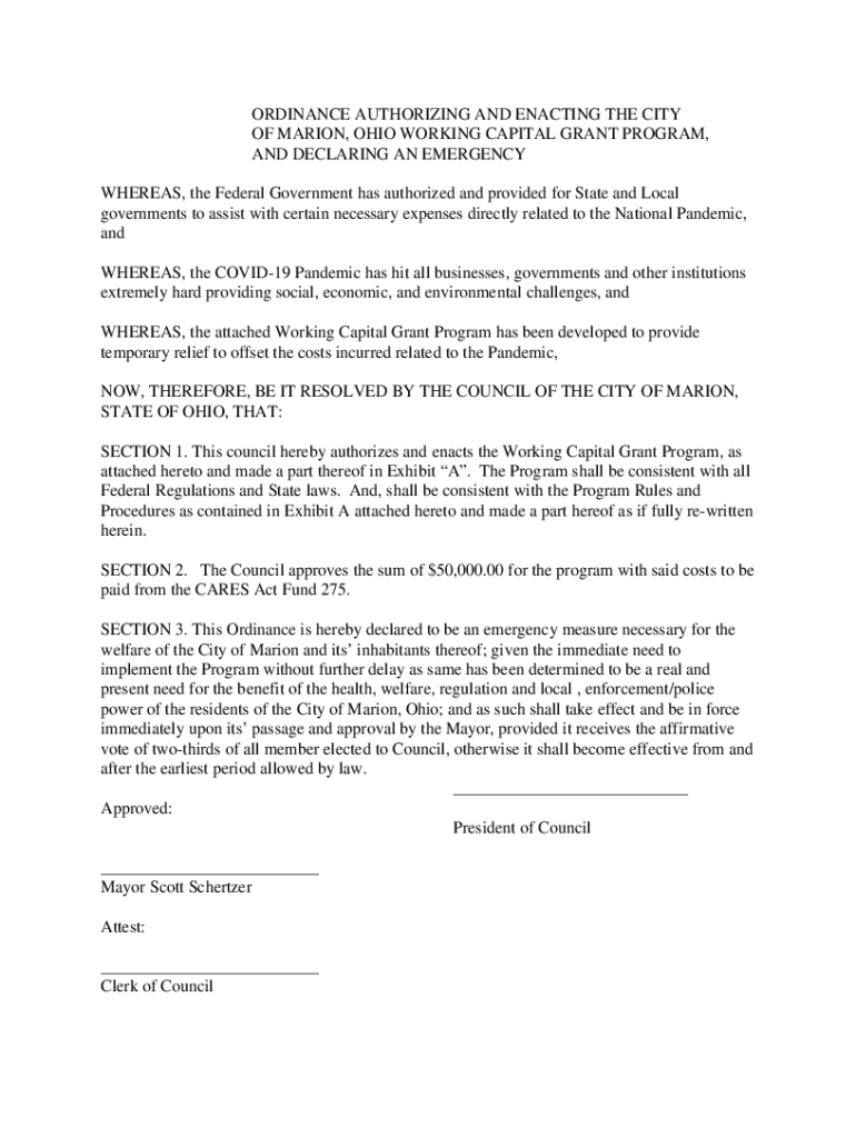 Fillable Online ORDINANCE AUTHORIZING AND ENACTING THE CITY OF ... Fax Email Print - pdfFiller