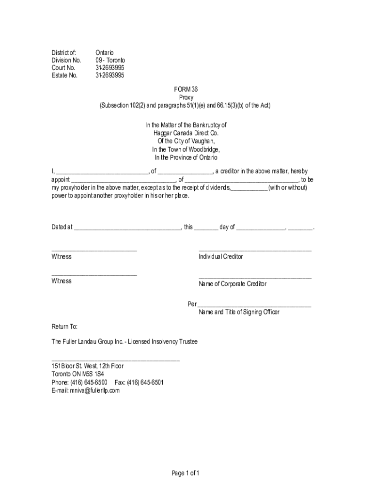 Fillable Online Golf Town Operating Limited Partnership - Form 36 ...