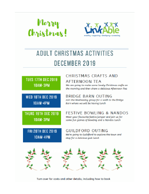 Fillable Online Christmas Booking Form - Oldham - Smokies Park Fax ...