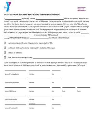 Fillable Online Off Duty Relationship Form Fax Email Print - pdfFiller