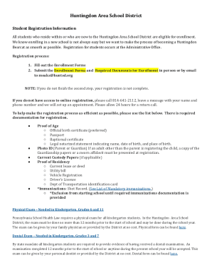 Fillable Online HASD Student Registration Forms Fax Email Print - pdfFiller