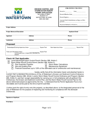 Fillable Online Construction site storm water permit forms - Wisconsin ...