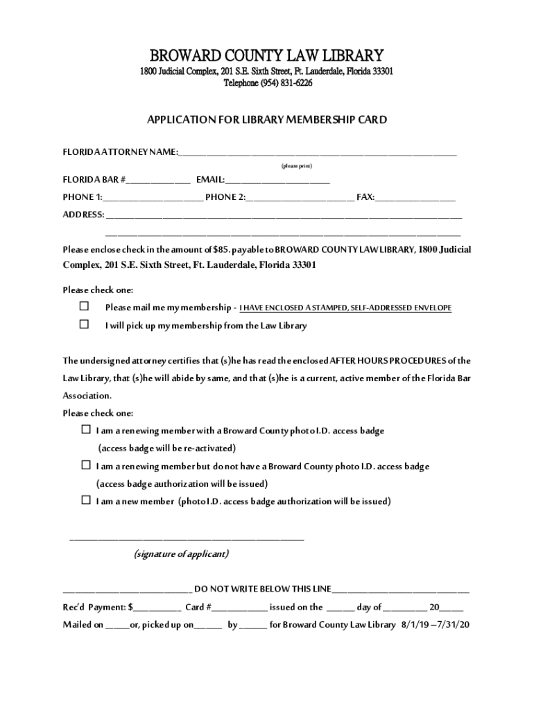 Fillable Online application for library membership card Fax Email Print ...