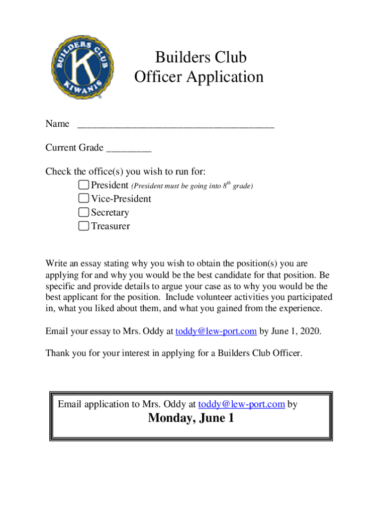 Fillable Online Standard Form for Builders Club Bylaws Fax Email Print ...