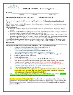 Fillable Online IB Program Admission Guidelines Application for IB PYP ...