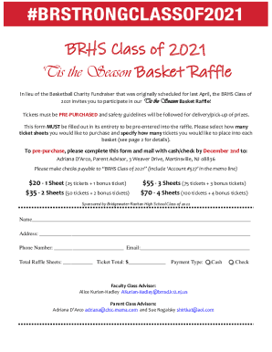 Fillable Online hs brrsd Raffle Basket Description Template ...