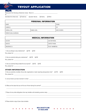 Fillable Online College Application information.doc - Knox County ...