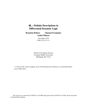Fillable Online reports-archive adm cs cmu dL: Definite Descriptions in Differential Dynamic ...