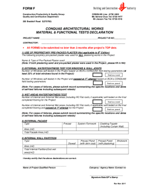 Fillable Online FORM F - CONQUAS Fax Email Print - pdfFiller