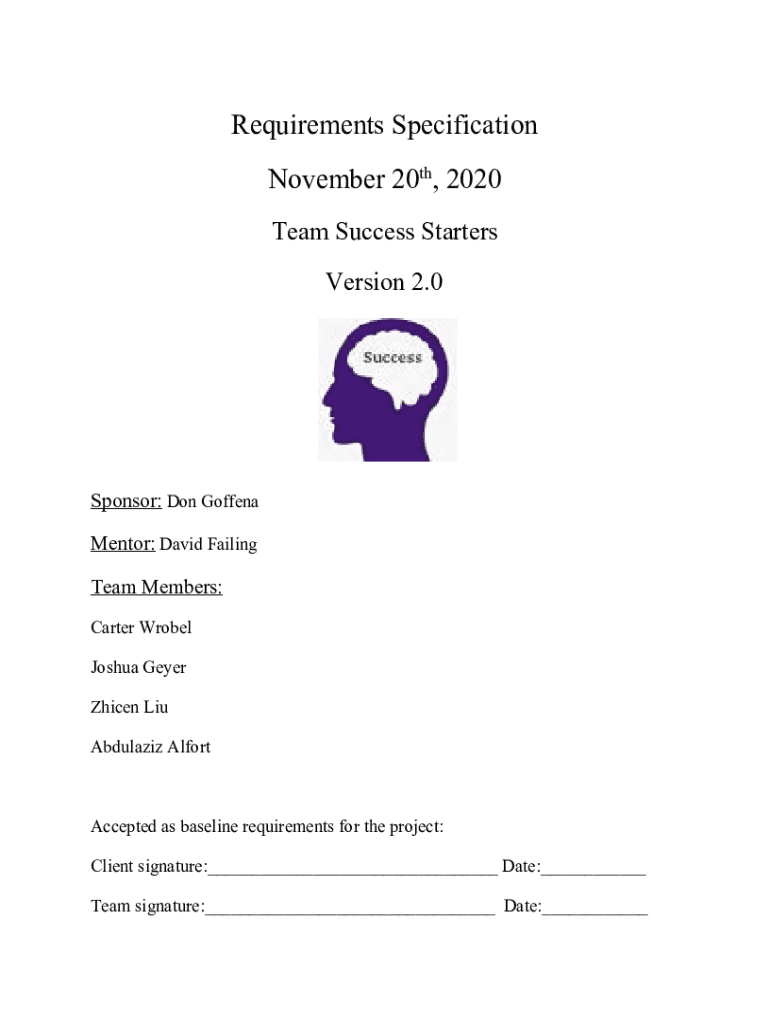 Fillable Online Team Success Starters Fax Email Print - pdfFiller