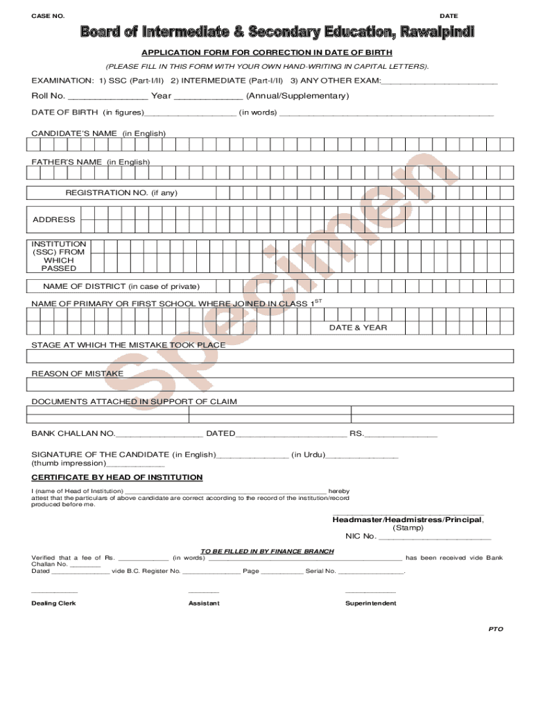 Fillable Online study result BISE, Forms for Website.doc Fax Email ...