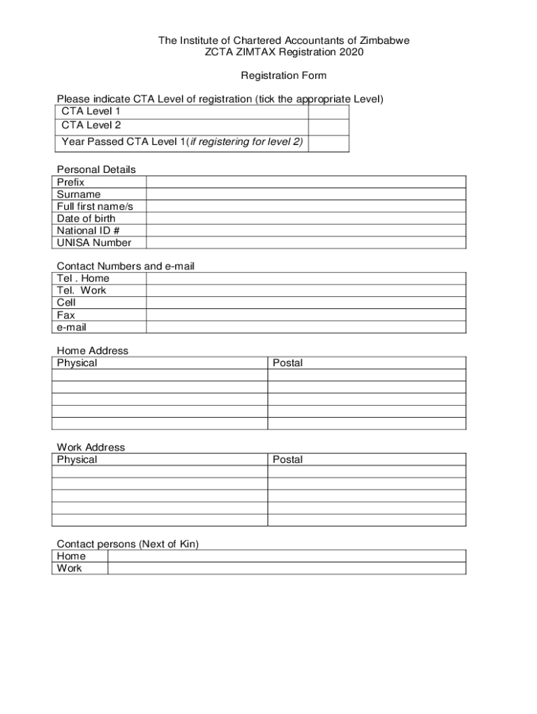 Fillable Online CTA Level 1 EOY Tax Paper 1 Required - Masters in ...