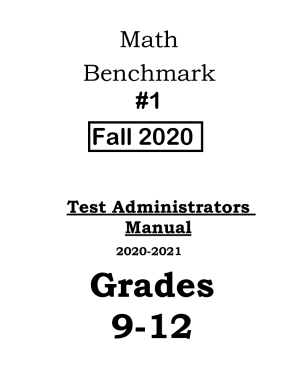 Fillable Online Math Benchmark Assessments: Your Way to Students Acing ...