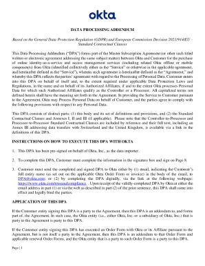 Fillable Online data processing addendum Fax Email Print - pdfFiller