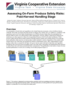 Fillable Online Assessing On-Farm Produce Safety Risks: Pre-Plant ...