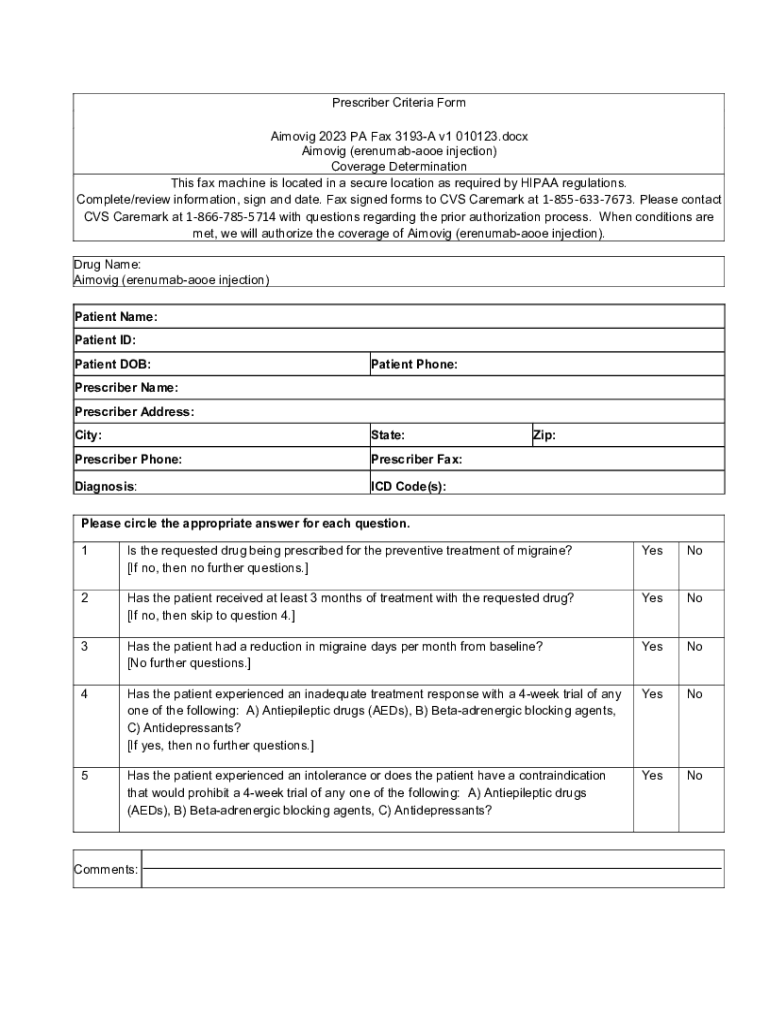 Fillable Online Aimovig (erenumab-aooe): Side effects, uses, dosage, and ... Fax Email Print ...
