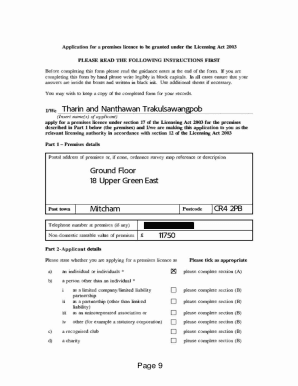 Fillable Online Licensing application forms and statutory instruments ...
