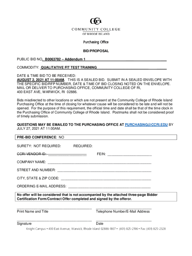 Fillable Online purchasing ri Qualitative Fit Test (QLFT) Form Fax ...