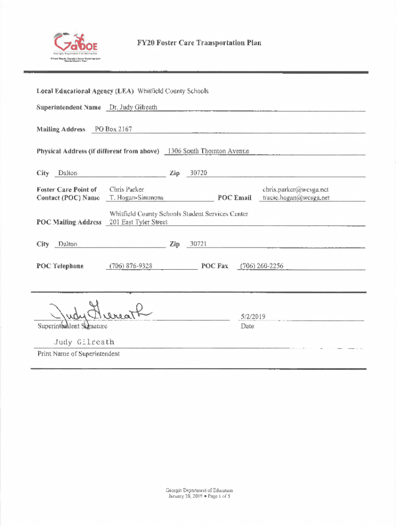 Fillable Online Transportation for Students in Foster Care: A Legal and ... Fax Email Print ...