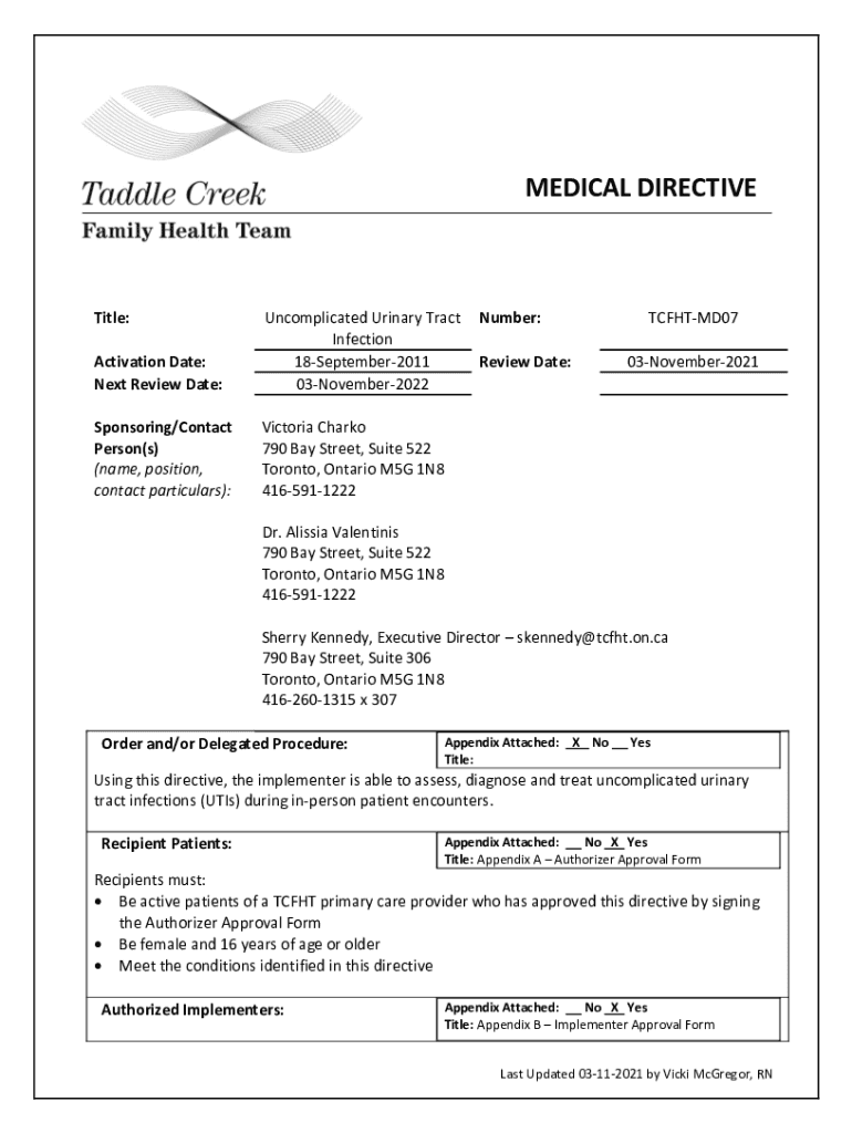 Fillable Online MEDICAL DIRECTIVE Fax Email Print - pdfFiller