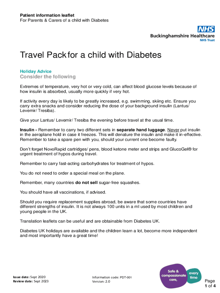 Fillable Online Children's Services patient information leaflets Fax ...