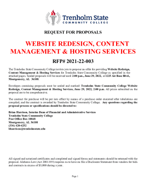 Fillable Online Website Redesign: Request for Proposal (RFP) Template ...