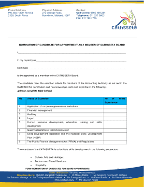 Fillable Online cathsseta org CATHSSETA-BOARD-NOMINATION-FORM.pdf Fax ...